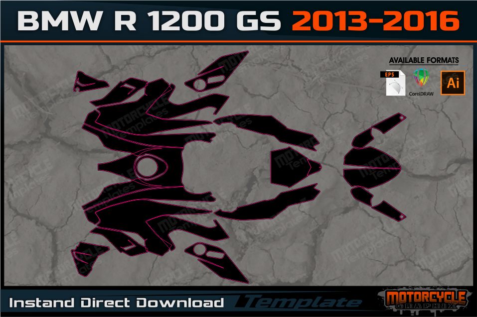 BMW R 1200 GS 2013-2016 – MOTORCYCLE TEMPLATES
