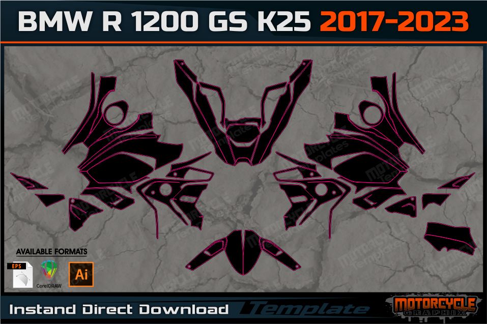 BMW R1200 GS K25 2017-2023 R 1200 – MOTORCYCLE TEMPLATES