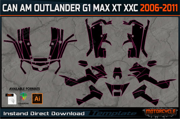 CAN AM OUTLANDER G1 MAX XT XXC 2006-2011 – MOTORCYCLE TEMPLATES