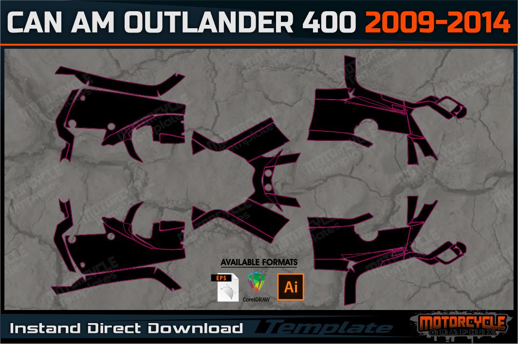 CAN AM OUTLANDER 400 2009-2014 – MOTORCYCLE TEMPLATES