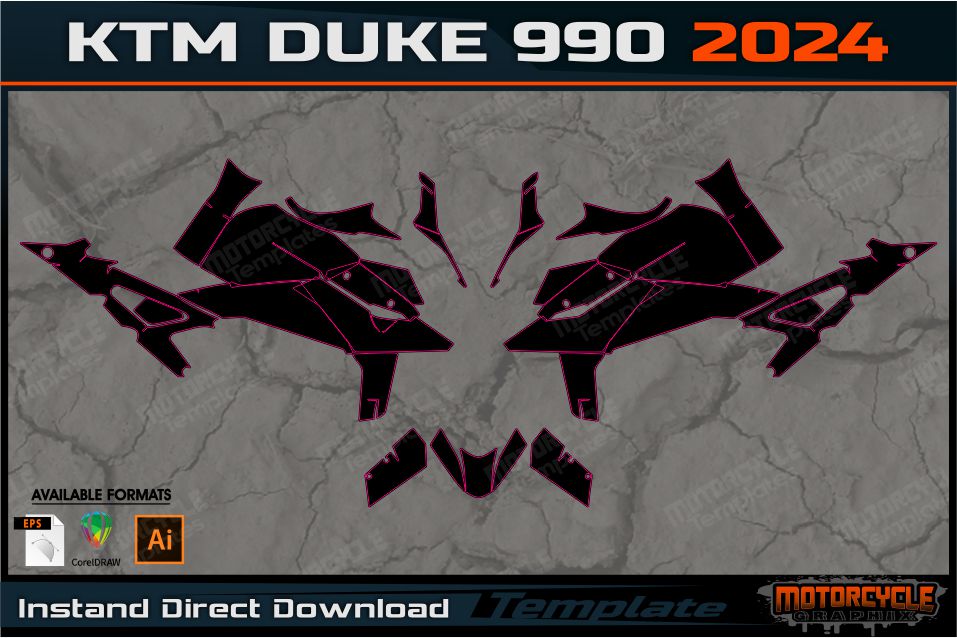 KTM DUKE 990 2024 – MOTORCYCLE TEMPLATES