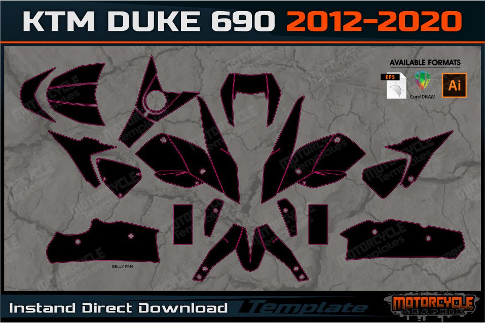 KTM DUKE 690 2012-2020 – MOTORCYCLE TEMPLATES