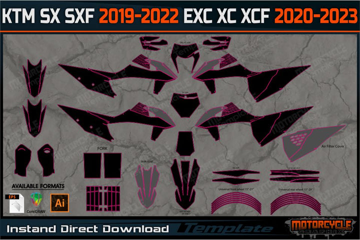 KTM – MOTORCYCLE TEMPLATES