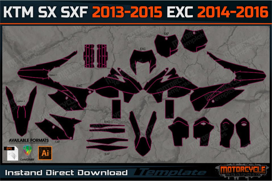 KTM – MOTORCYCLE TEMPLATES