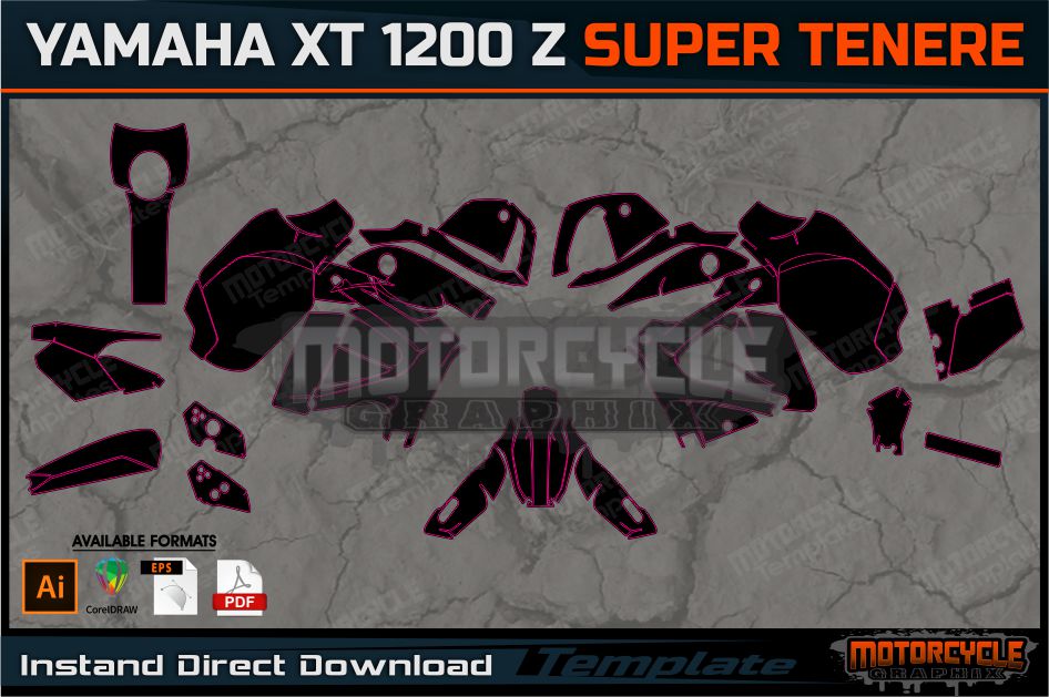 YAMAHA XT 1200 Z SUPER TENERE – MOTORCYCLE TEMPLATES