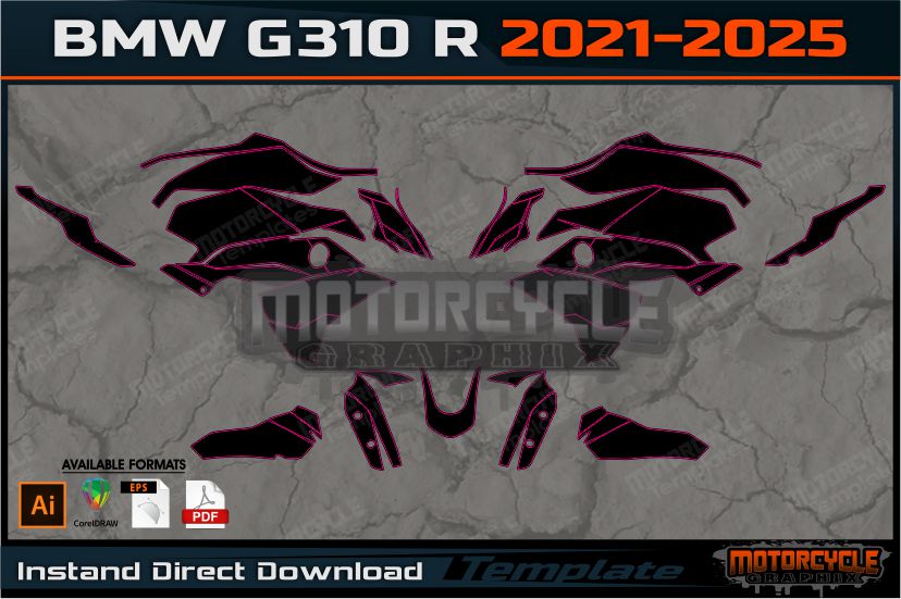 BMW G310 R 2021-2025 – MOTORCYCLE TEMPLATES