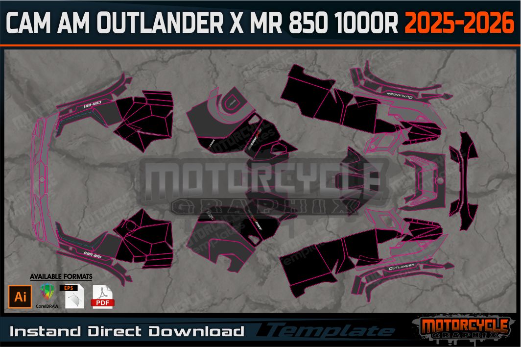 CAM AM OUTLANDER X MR 850 1000R 2025-2026 – MOTORCYCLE TEMPLATES