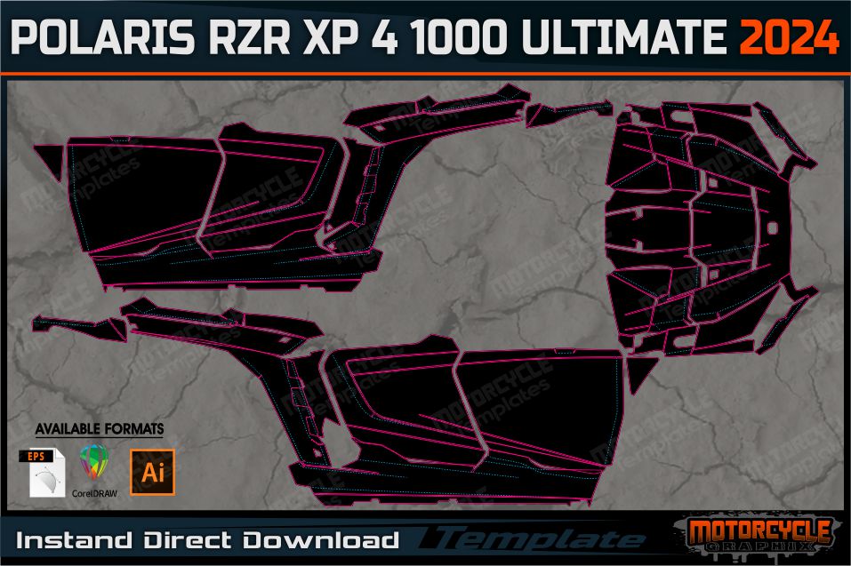 POALRIS RZR XP 4 1000 ULTIMATE 2024 – MOTORCYCLE TEMPLATES