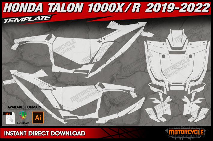 HONDA TALON 1000X 1000R 2 DOOR 2019-2022 – MOTORCYCLE TEMPLATES