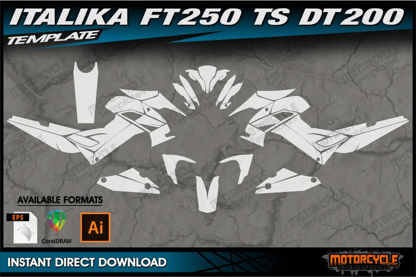 ITALIKA FT250 TS DT250 – MOTORCYCLE TEMPLATES