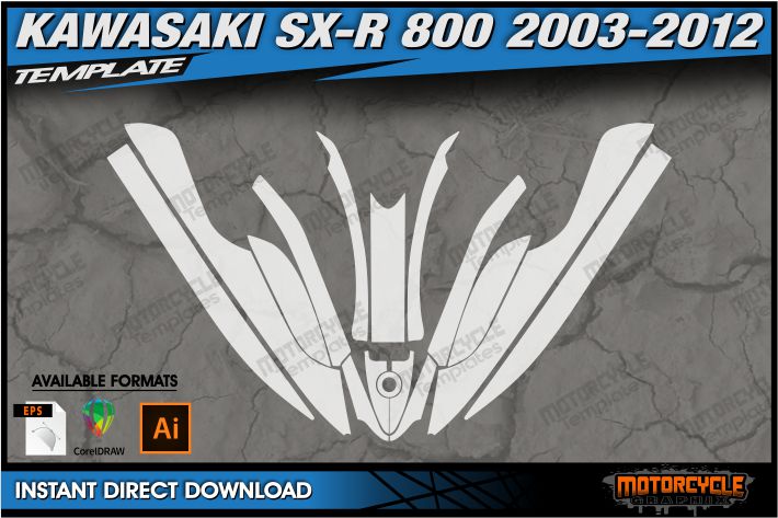 KAWASAKI SXR 800 2003-2012 JET SKI – MOTORCYCLE TEMPLATES